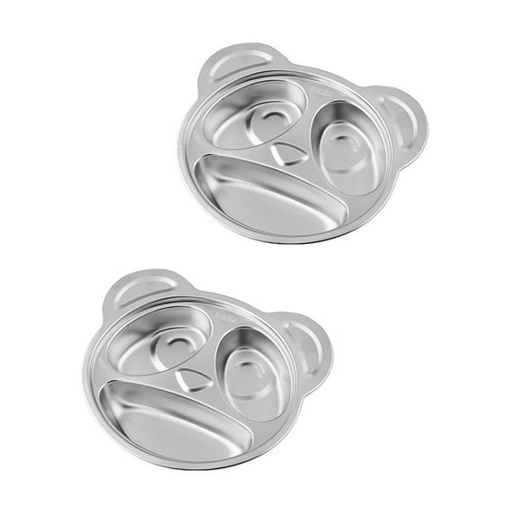 2Pieces 304 Nonrust Steel Childrens Dinnerware Set Nontoxic Scratch ...