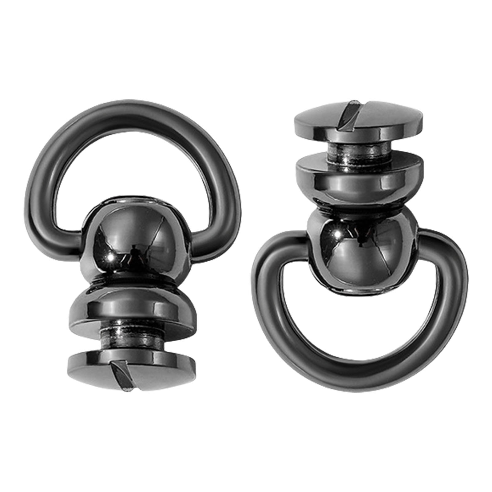 2Pieces 360 Degree Rotating Metal Studs Rivets D Rings Rivets For ...