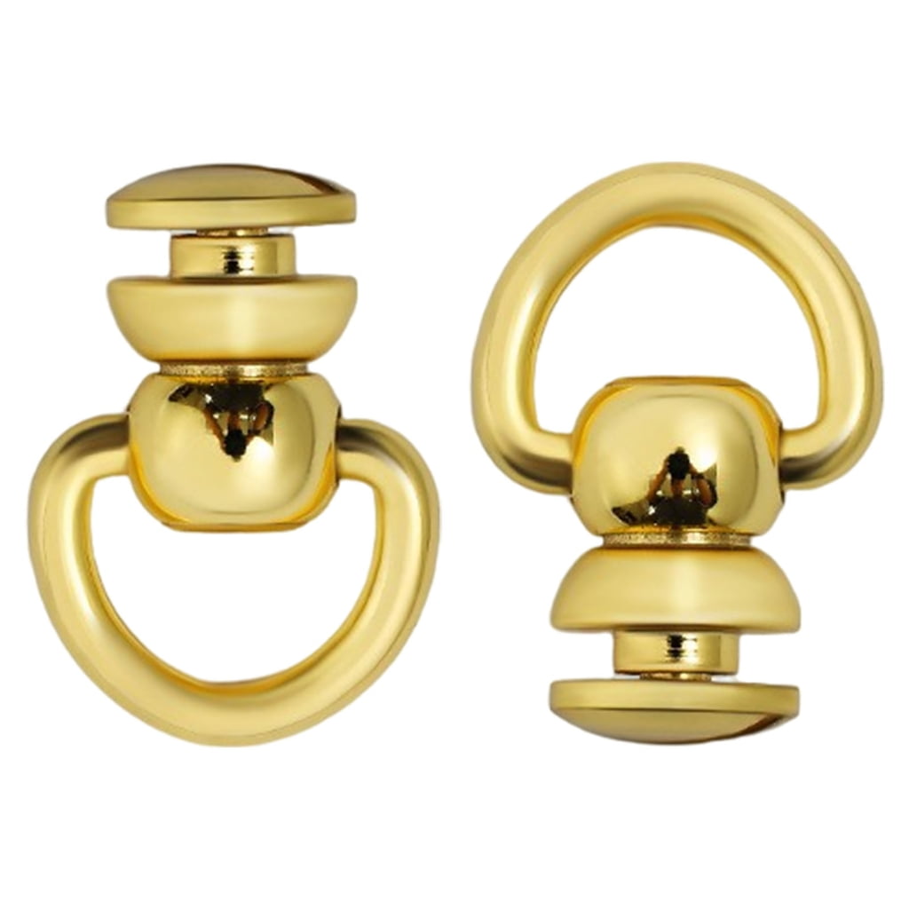 2Pieces 360 Degree Rotating Metal Studs Rivets D Rings Studs Rivets ...