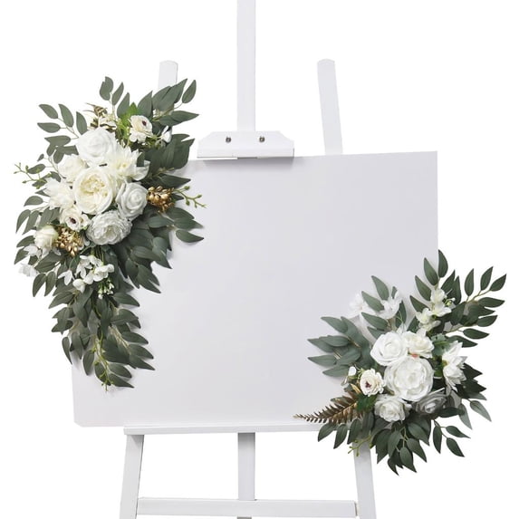2Pieces Artificial Flower Swag Wedding Decorative Swag for Wedding ...