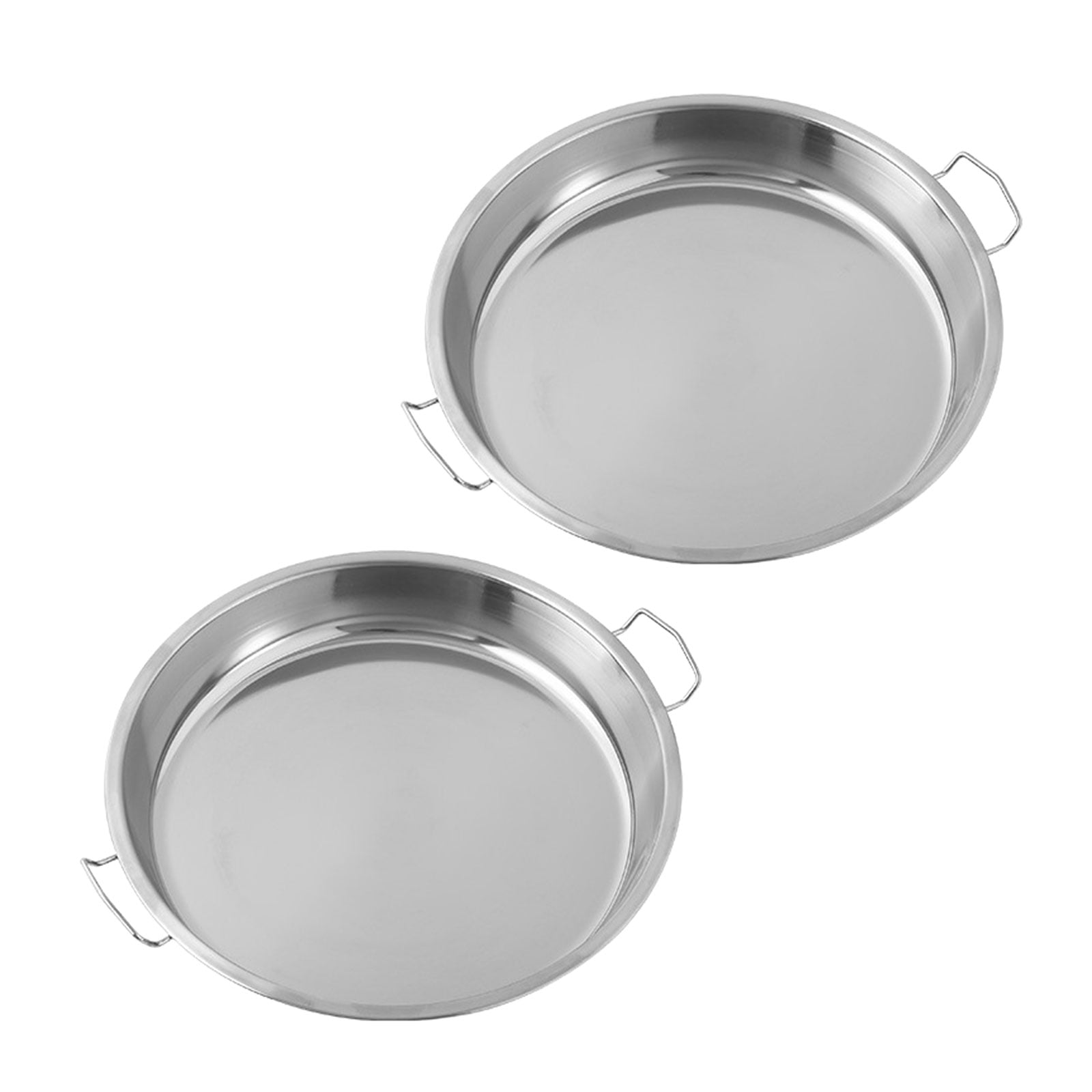 2Pieces Chinese Liangpi Pans Stainless Steel Round Cake Steaming Plate ...