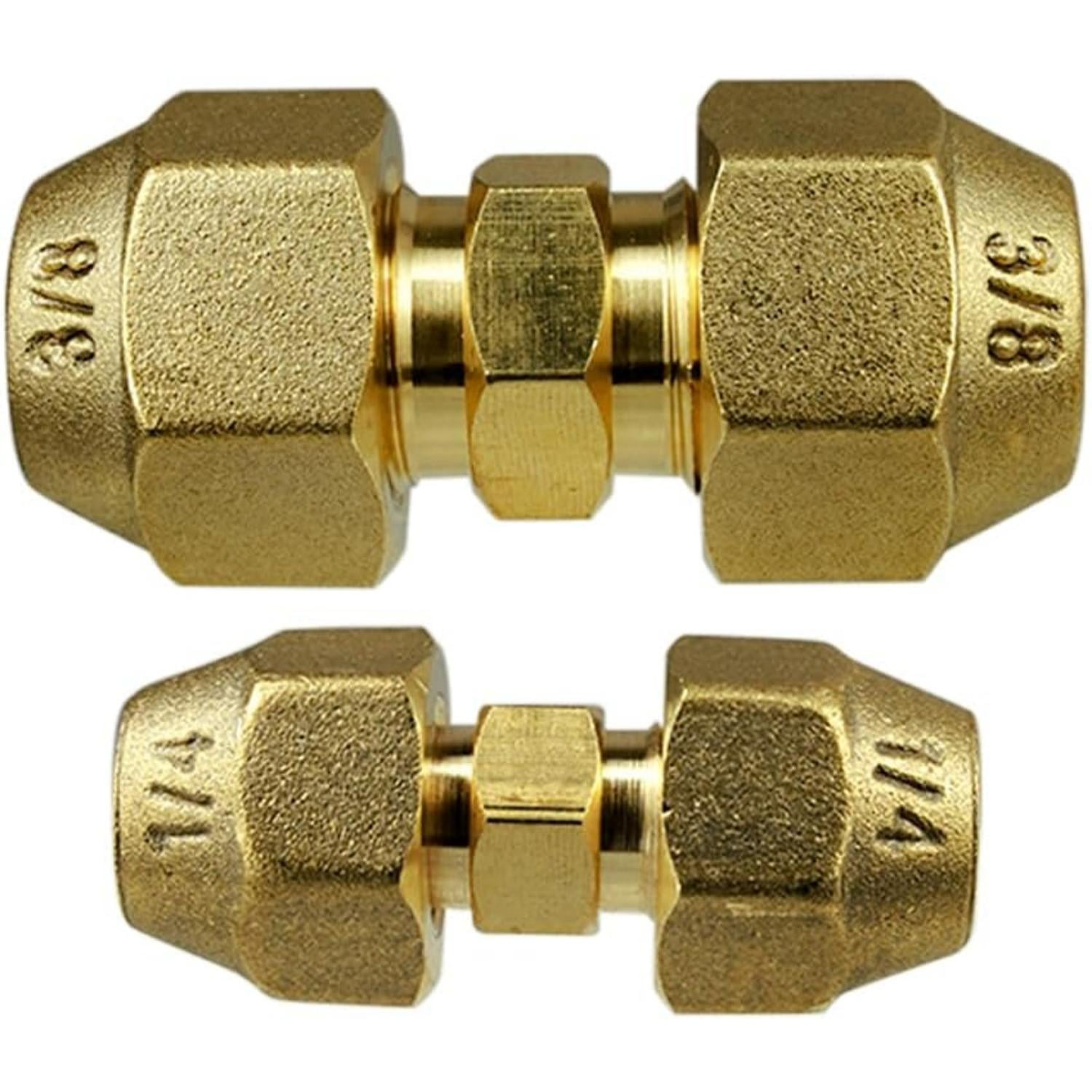 2Pieces Copper Pipe Extension Joint Connectors for Air Conditioning ...