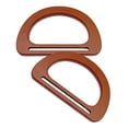 2Pieces D Shape Purse Handle,Wooden Bag Handles Replacement Smooth ...