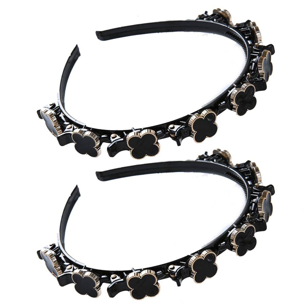 2Pieces Double Bangs Hairstyle Hairpin Headband Double Layer Twist ...