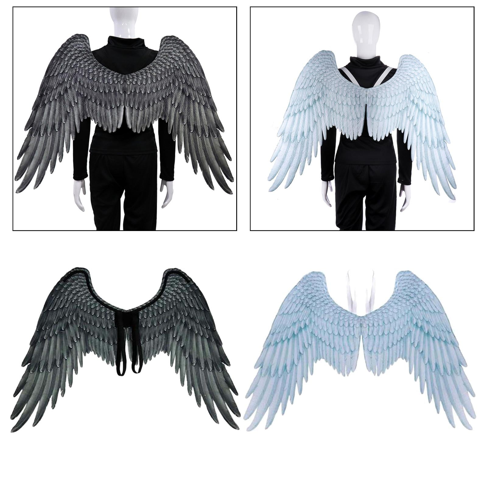 2Pieces Halloween Angel Wing Adults Wedding Accessory Christmas ...