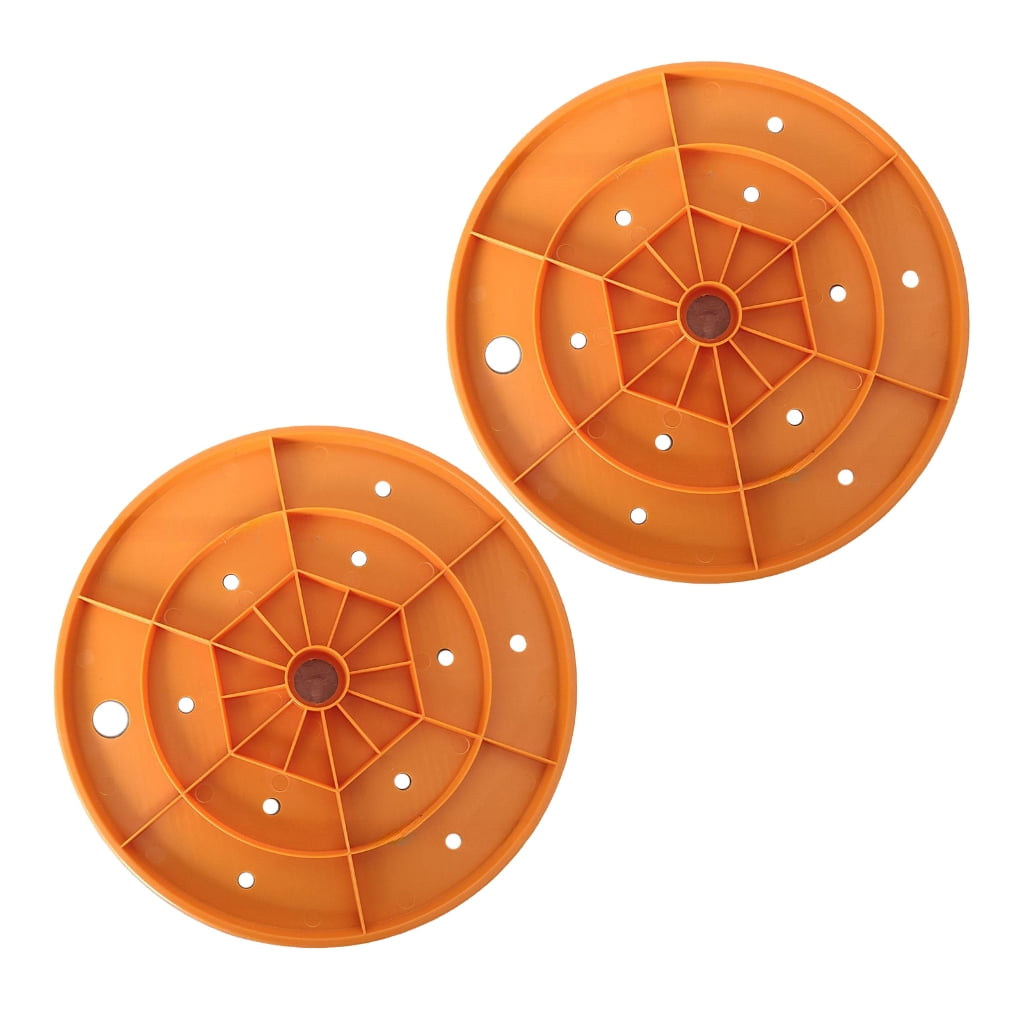 2Pieces Plastic Planter Inserts with Drainage Holes Orange Color for ...