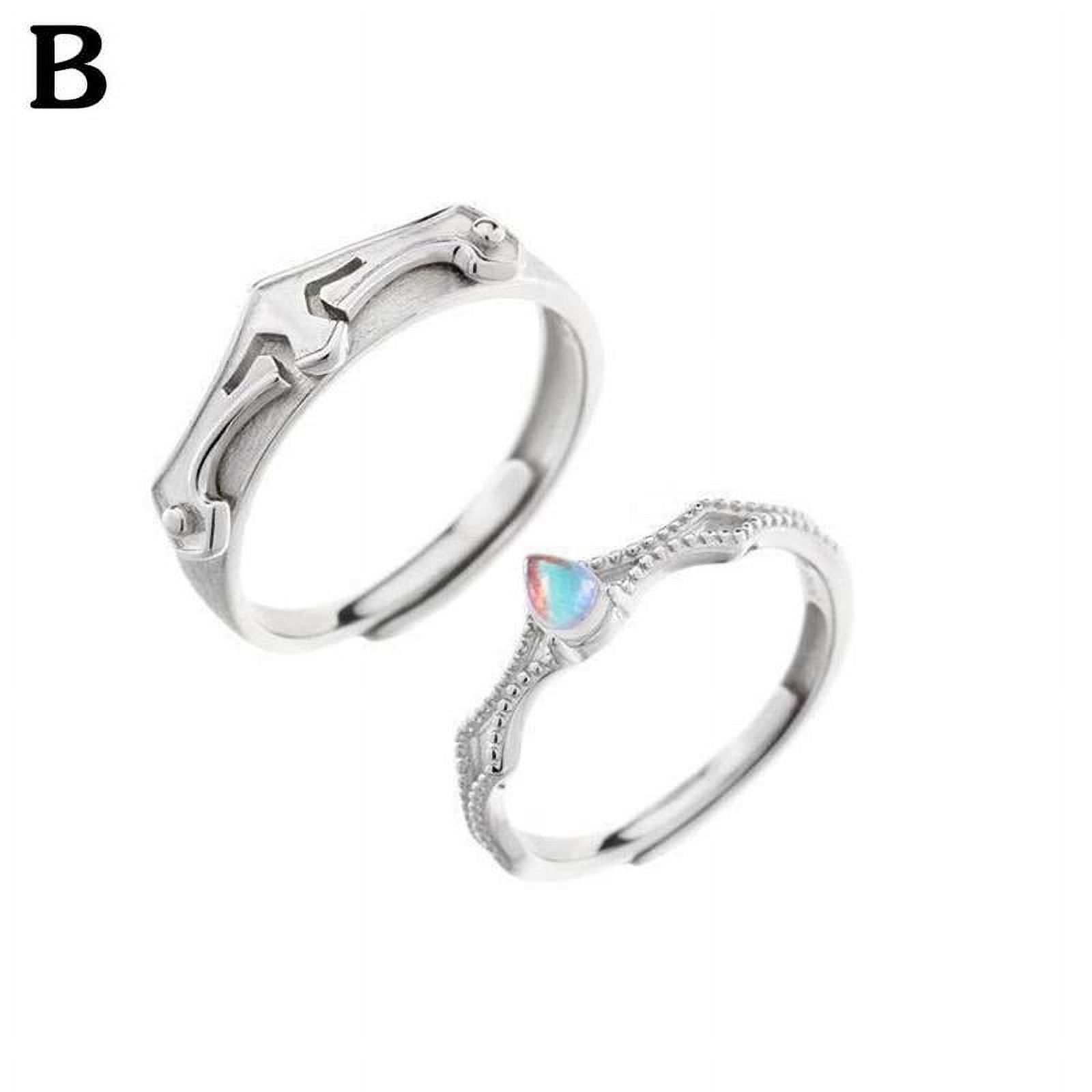 2Pieces/Set Couple Promise Rings Promise Rings Best Rings Friend D1S0 ...