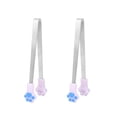 2Pieces Silicones Small Tongs Sweet Colorful Cats Paws Shape Tongs for ...