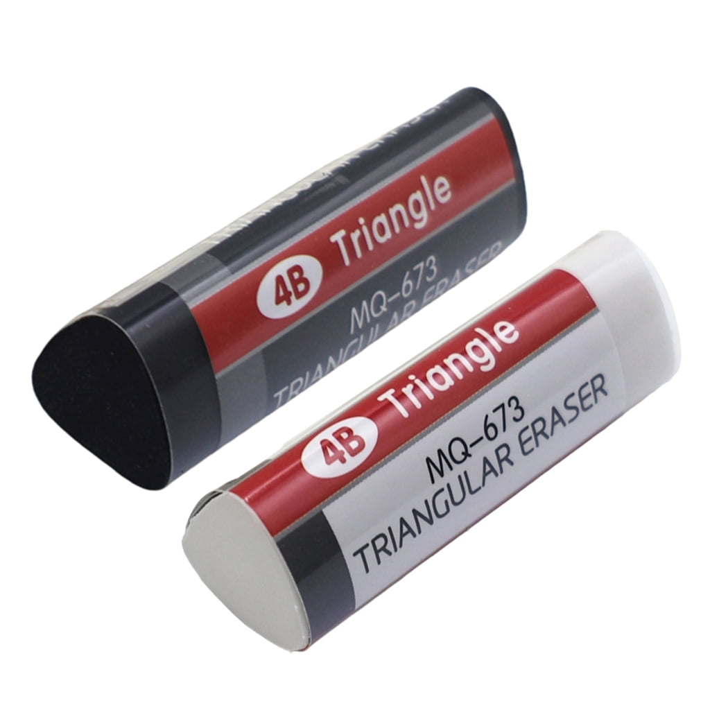 2Pieces Students Exam Erasers Triangular Rubber Eraser Ergonomic Grip ...