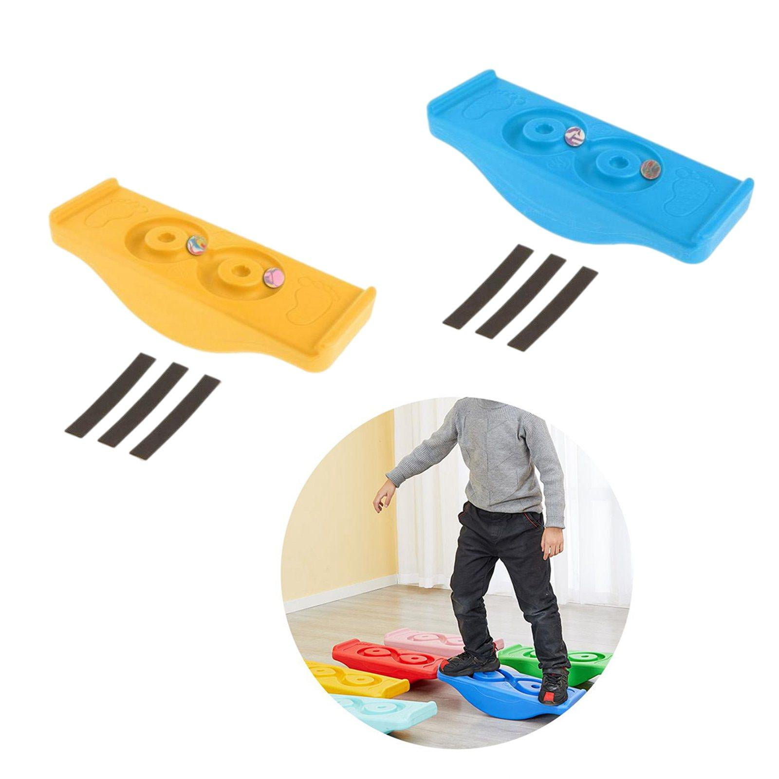 2Pieces Wobble Balance Board, Rocker Board Beam Bridge, Kids Open Ended ...