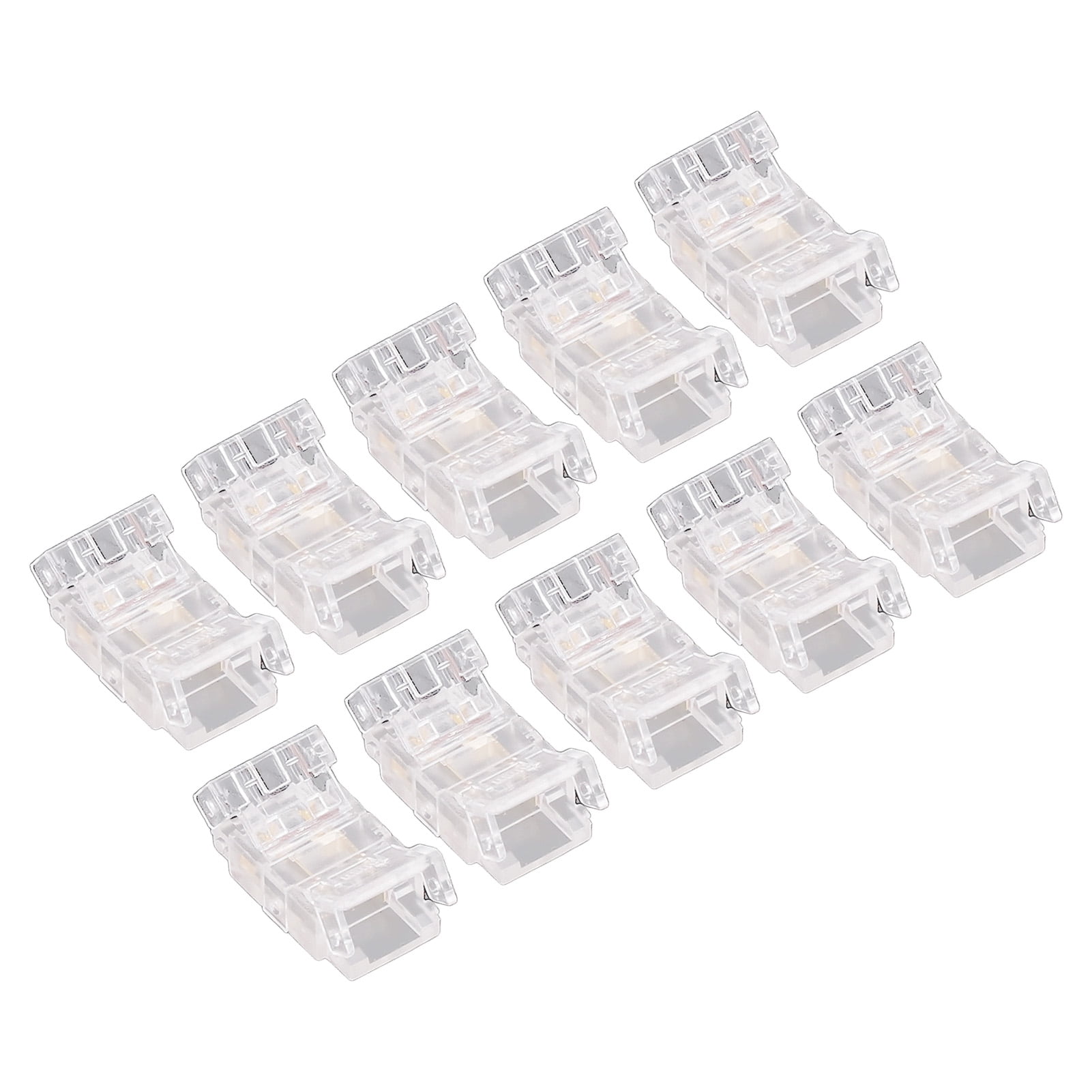 2Pin 8mm Transparent Solderless LED Strip Connector 10Pcs COB LED Strip ...