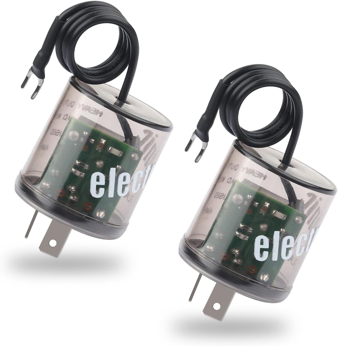 2Pin LED Flasher Relay with Ground Wire,12V Car Flasher Relay for ...