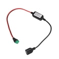 2Pin Male To USB Female 5V 3A Power Adapters Cable For Solar Panel Car ...