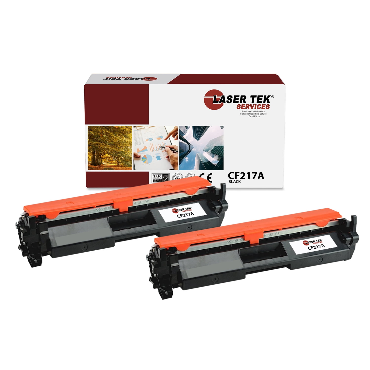 2Pk LTS 17A CF217A Black Compatible for HP LaserJet Pro M102a M102w MFP ...