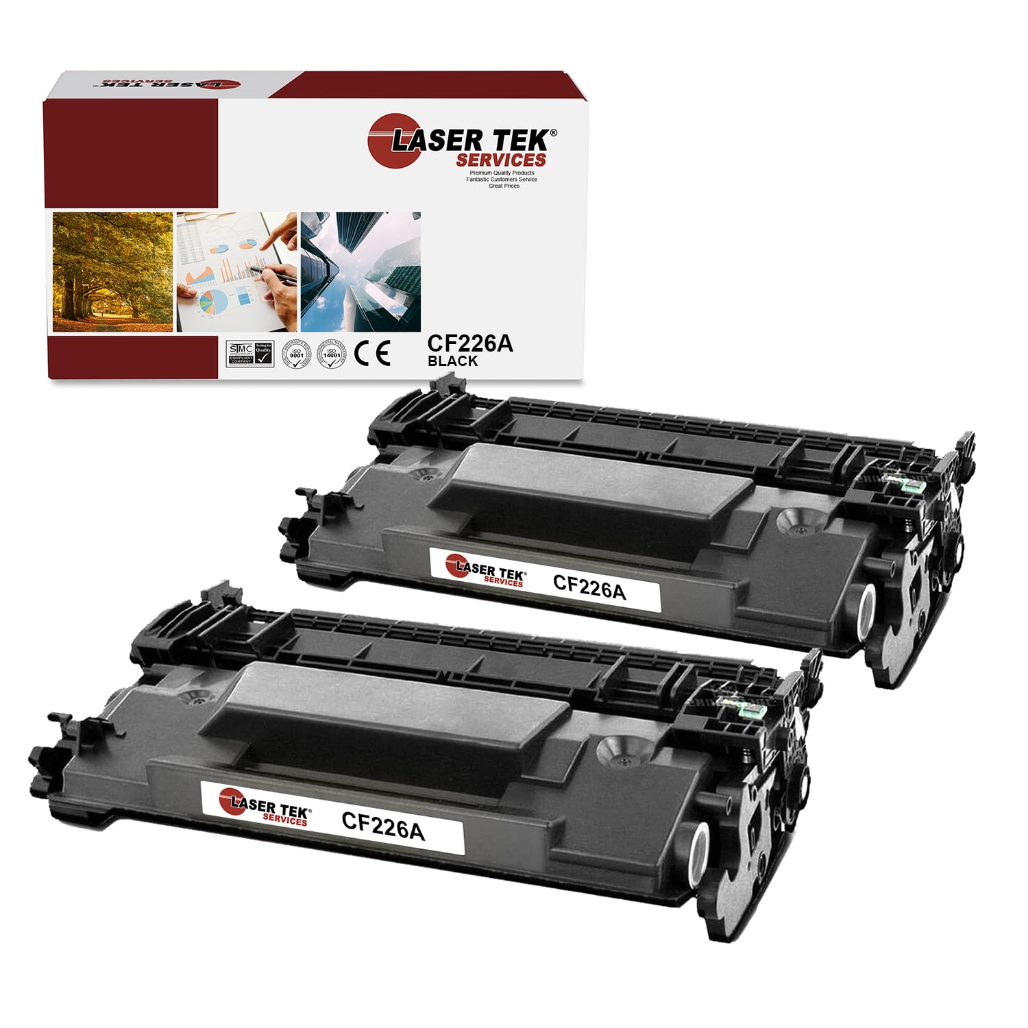 2Pk LTS 26A CF226A Black Compatible for HP LaserJet Pro M402d M402dn ...