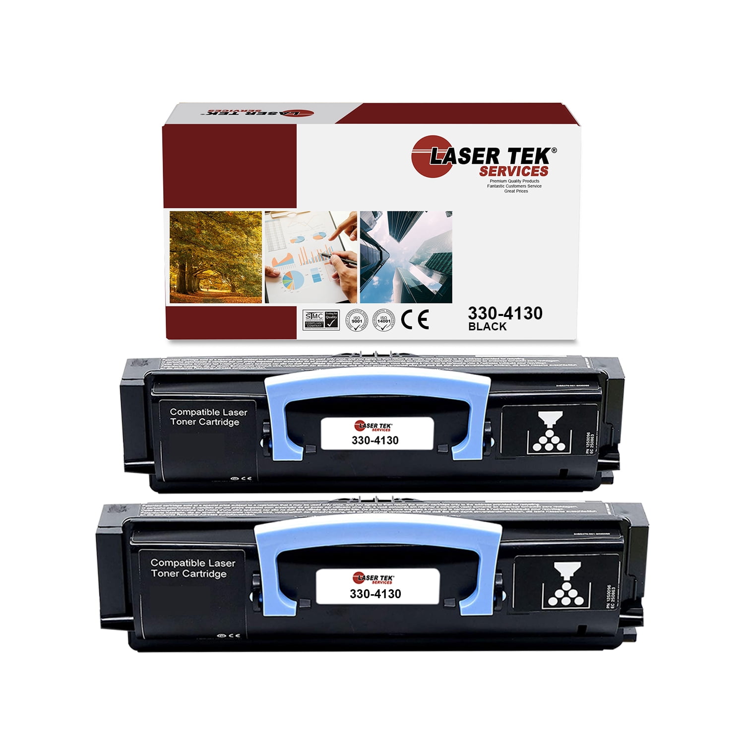 2Pk LTS 330-4130 Black Compatible for DELL 2230 Toner Cartridge ...