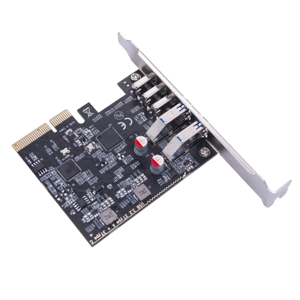 2Port USB3.2 USB A + 3Port Type C Expansion Card PCIE 4 10Gbps Speed ...