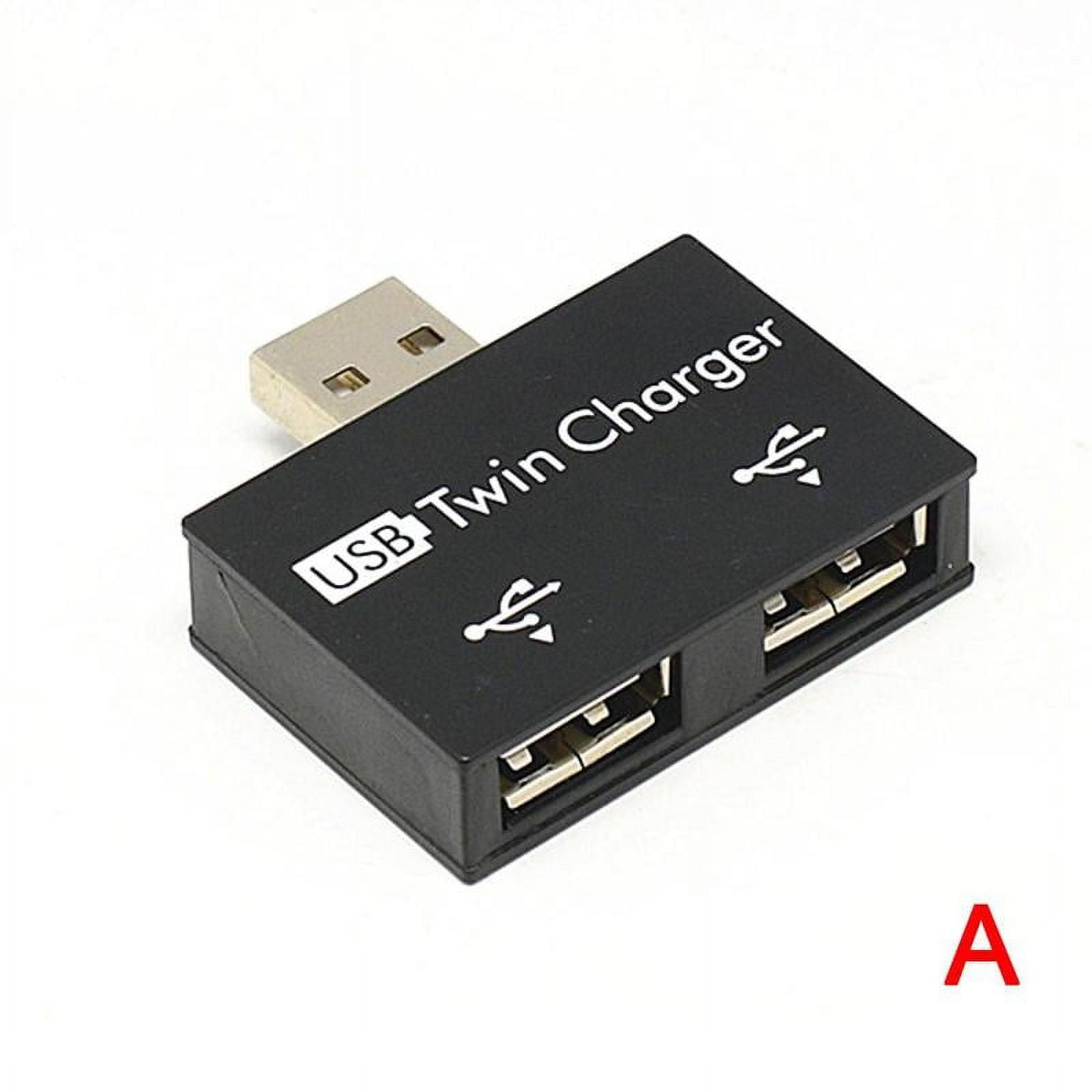 2Ports Splitter Adapter Twin Charger Mini USB Hub For Phone Hot Tablet ...