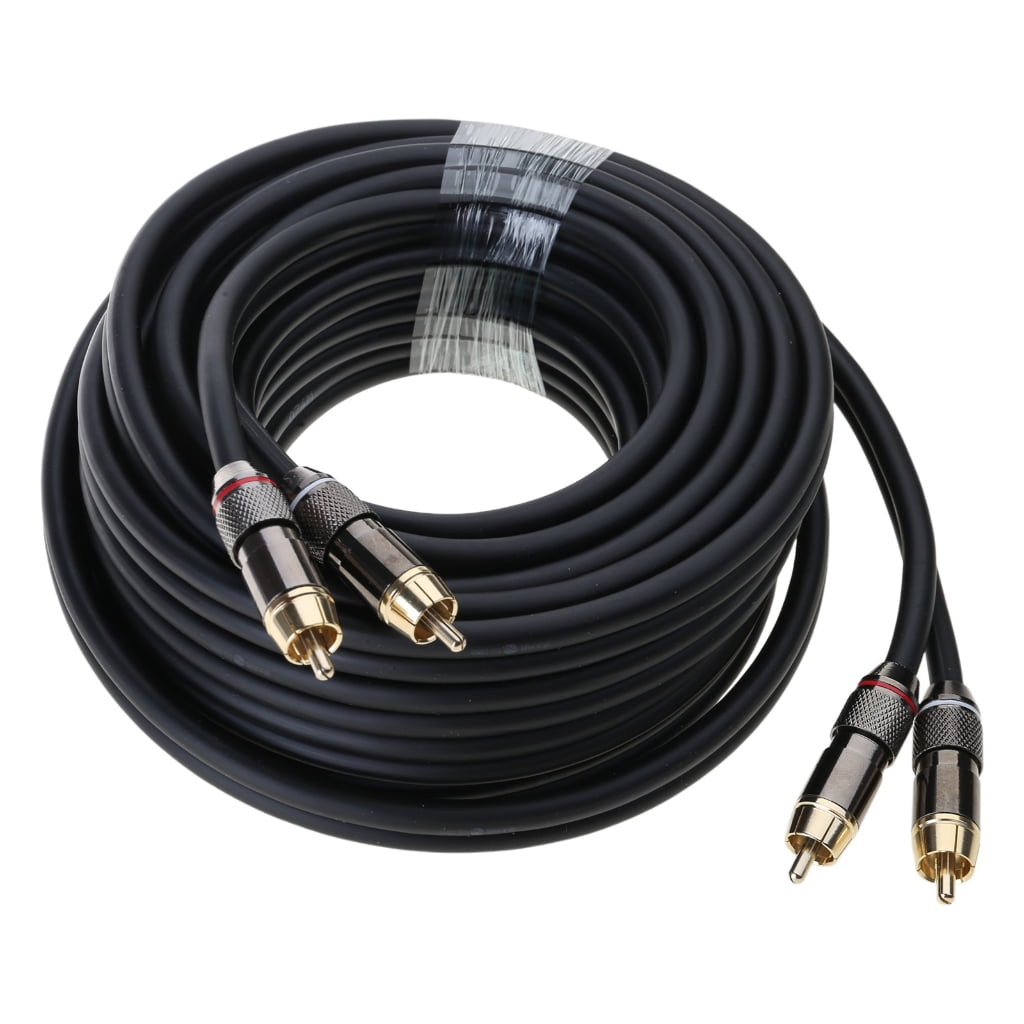 2RCA Cable Wire Line with Gold Plated Connectors for Amplifiers and ...