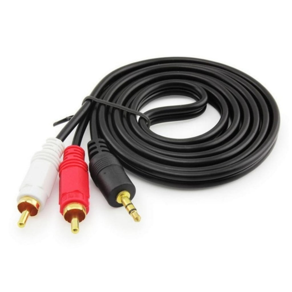 2RCA Male to 3.5mm AUXs Sound Adapter 1/8 to 2RCA Connectors Y Splitter ...