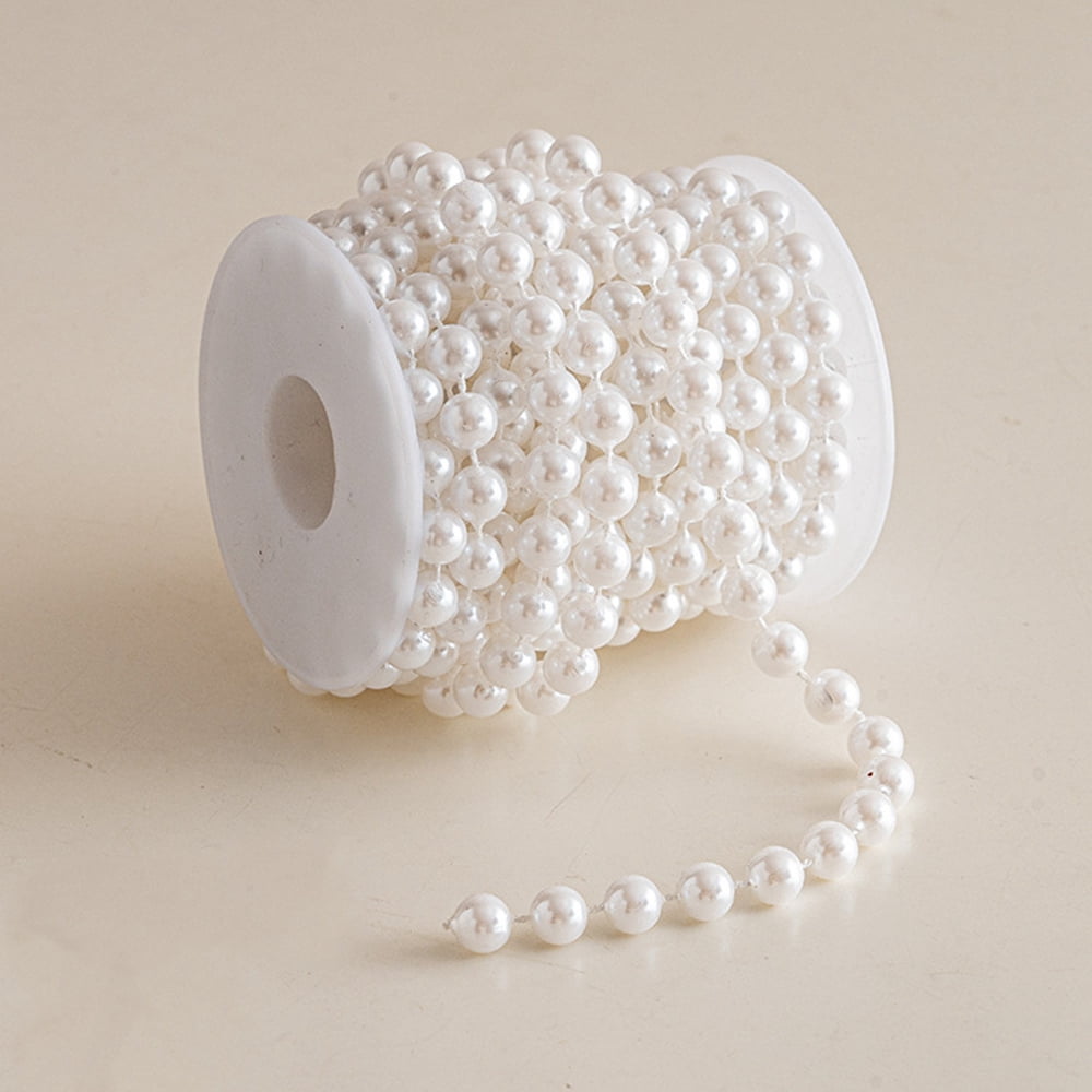 2Roll Christmas Plastic Pearl Beaded Garland for DIY Christmas Tree ...
