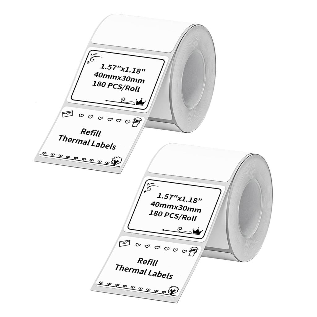 2Roll Gaps Design Thermals Labels 40x30mm Easy to Tear Waterproof Oil ...