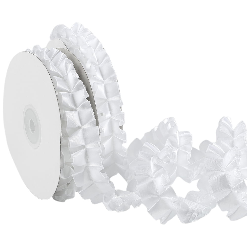 2Roll Pleated Solid Color Double-Sided Polyester Lace Trim Vintage ...