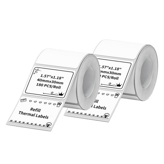 2Roll Thermals Labels 40x30mm Easy Tear 360 Labels for Barcodes ...
