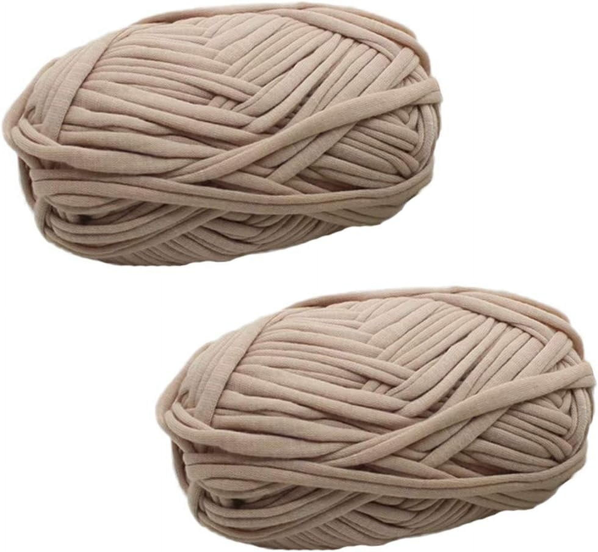 2Rolls 100g/Roll Knitting Soild Color Yarn Fabric Crochet Cloth T-Shirt ...
