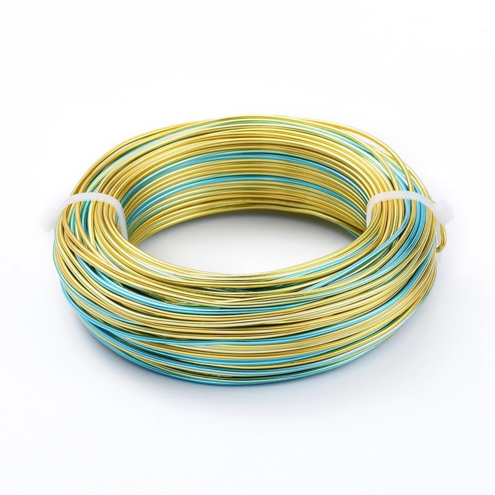 2Rolls 3 Segment Colors Round Aluminum Craft Wire for Beading Jewelry ...