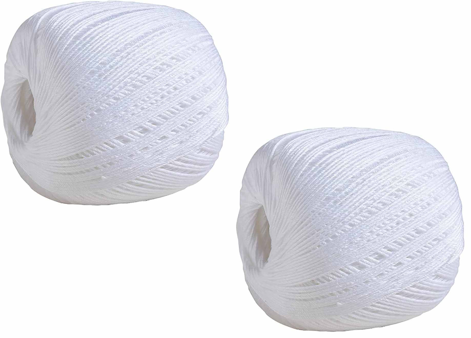 2Rolls Lace Weight 100% Mercerized Cotton Crochet Thread Yarn, 20g/Roll ...