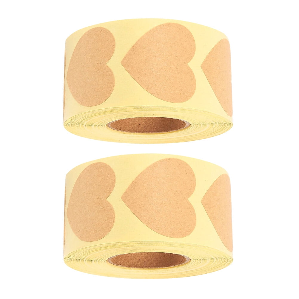2Rolls of 1 Inches Heart Shape Stickers Self-Adhesive DIY Sticker Gift ...