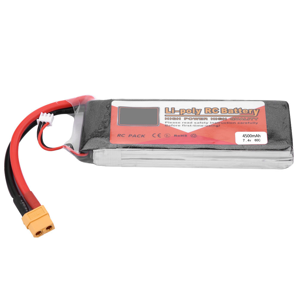 2S 7.4V 4500mAh 60C Rechargeable LiPo Battery with XT60 Plug (4500mAh ...
