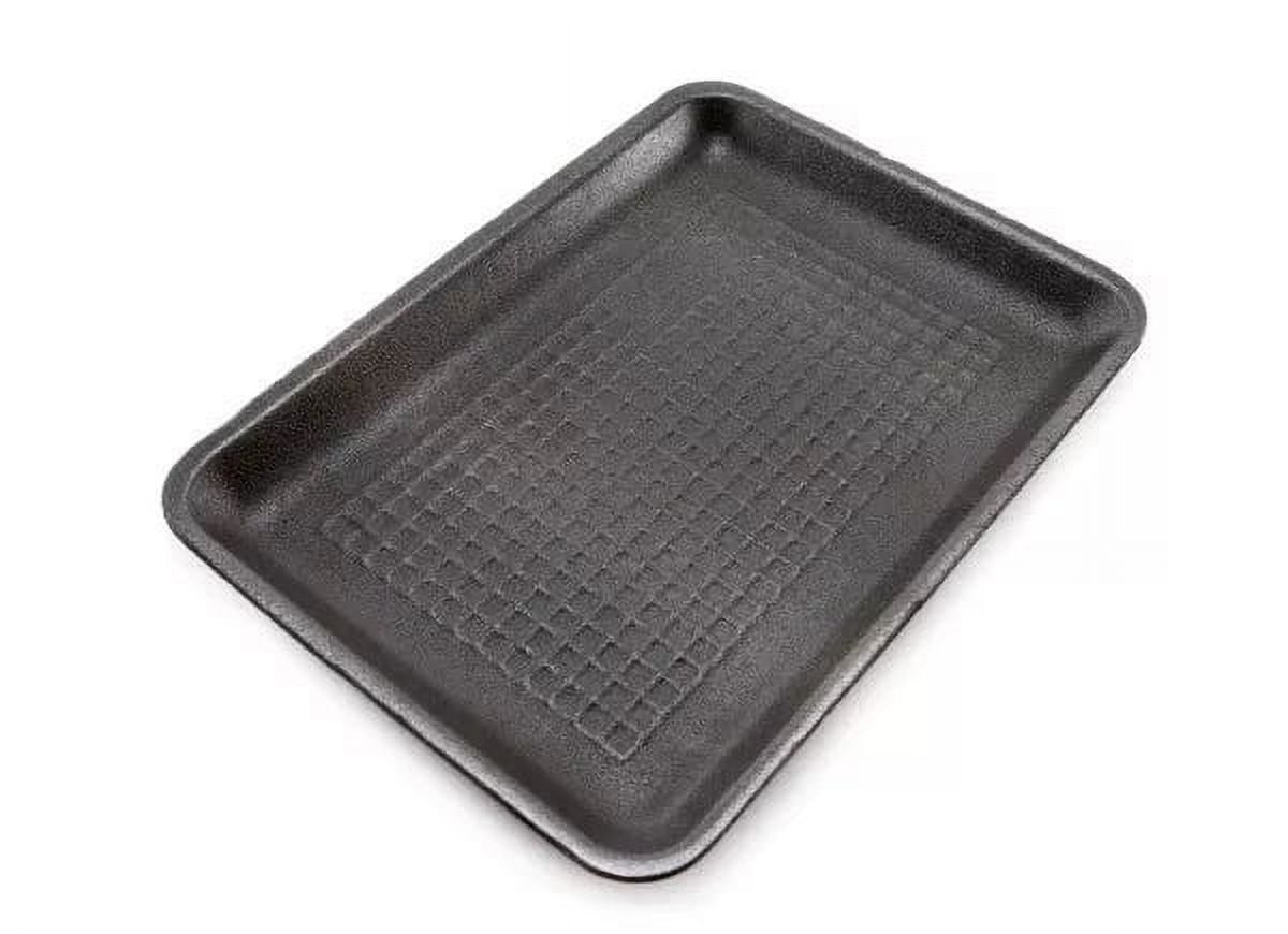 2S Black Foam Meat Trays, Disposable Standard Supermarket Meat Poultry ...