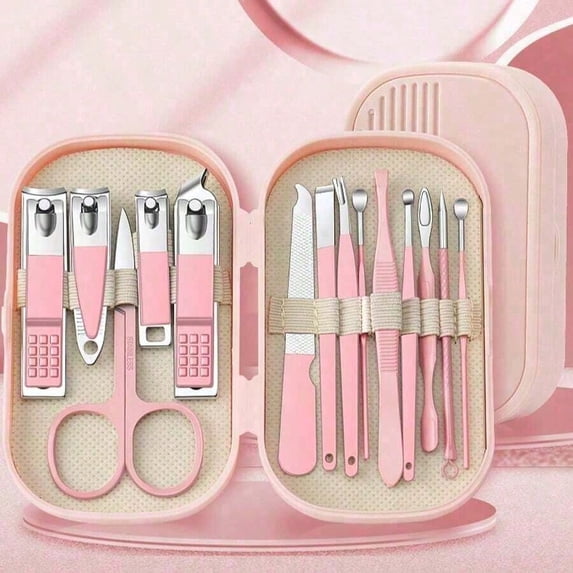 2SET 14pcs Manicure Set Women s Grooming Set Pedicure Set Nail Clippers ...