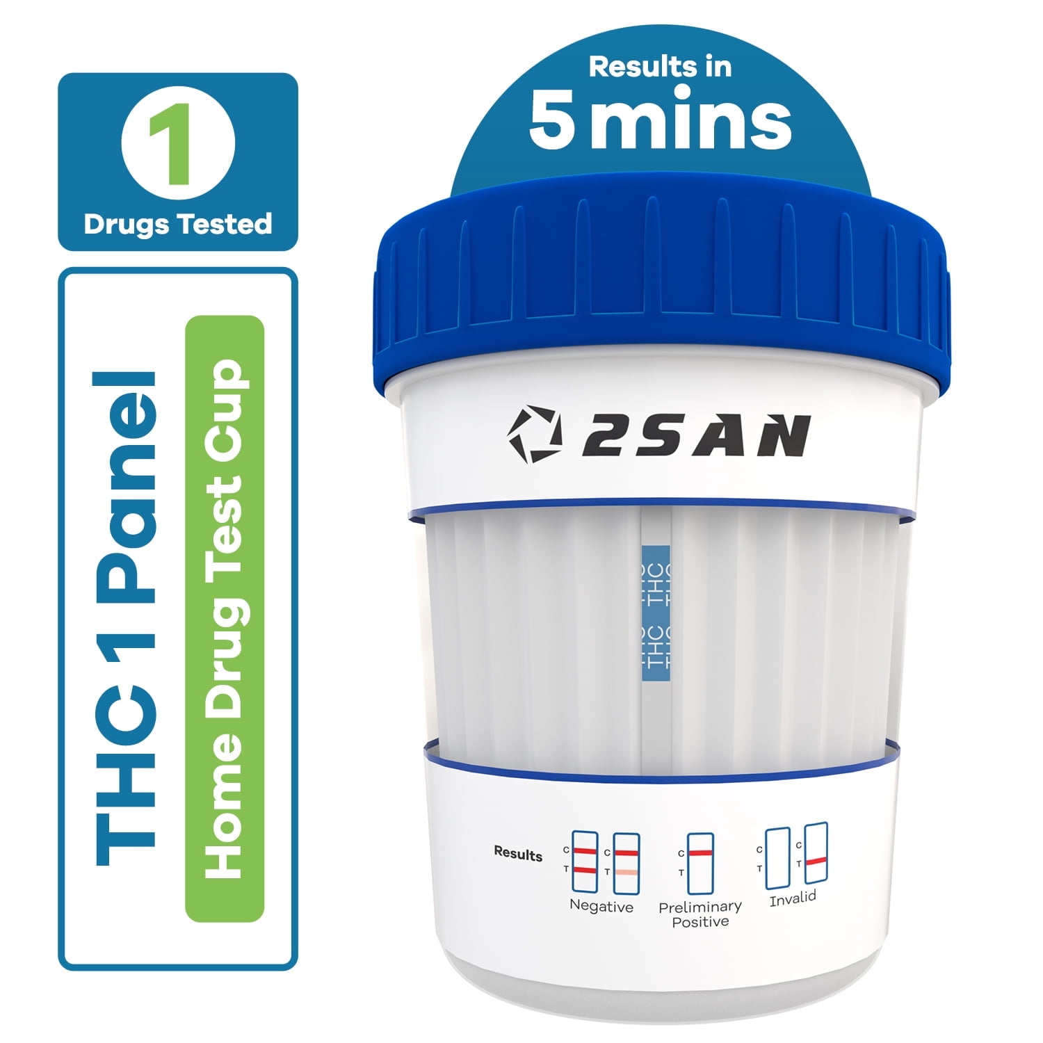 2San THC Urine Drug Test – Sensitive, Easy to Use at-Home Marijuana ...