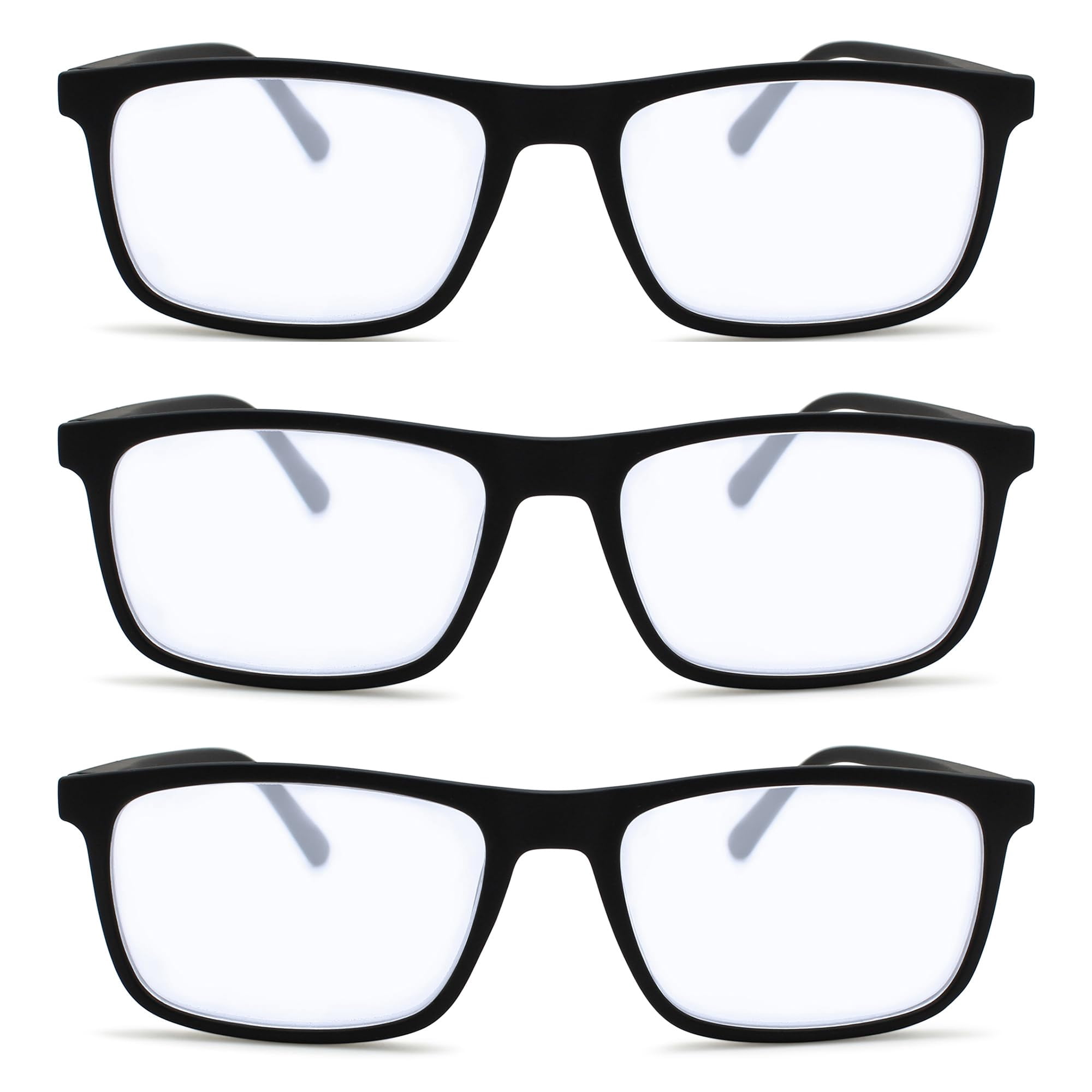 2SeeLife 3-Pack Blue Light TR-90 Reading Glasses for Men – Fits all ...