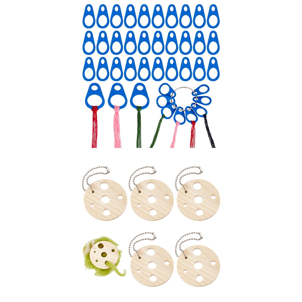 2Set 10Pcs Wood Embroidery Thread Plate Embroidery Floss Organizer ...