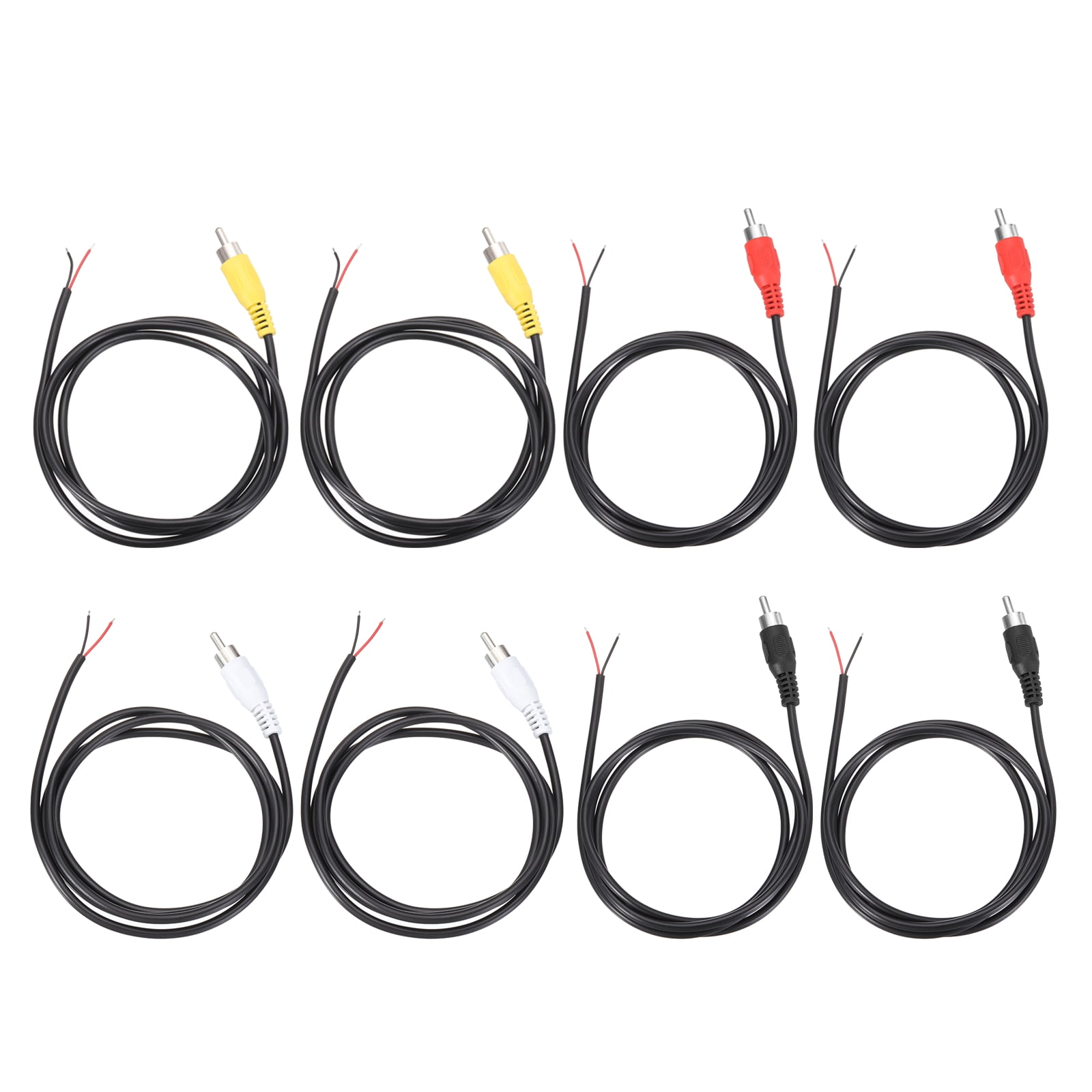 2Set 3.3FT RCA to Bare Wire Speaker Cable, 22AWG Replacement RCA Male ...