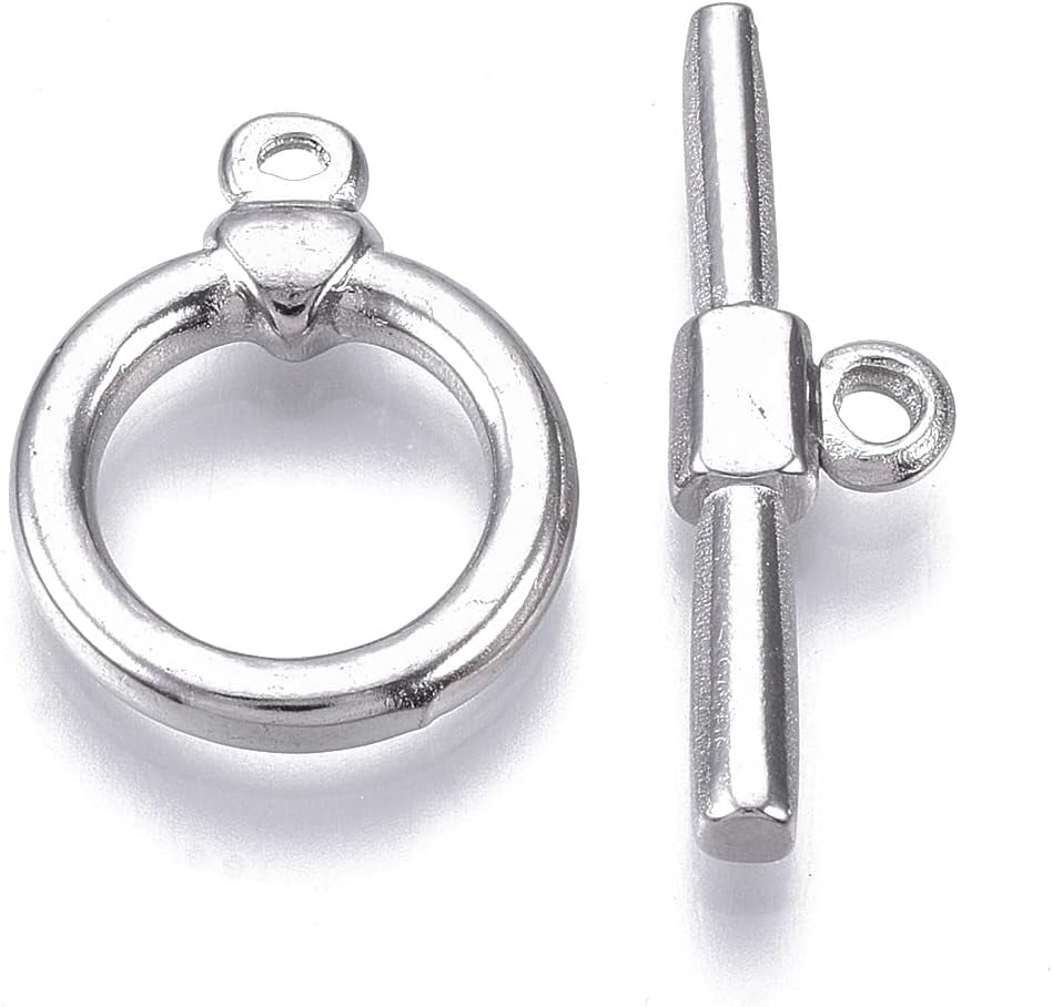 2Set 304 Stainless Steel Toggle Clasps Stainless Steel Color Toggle ...