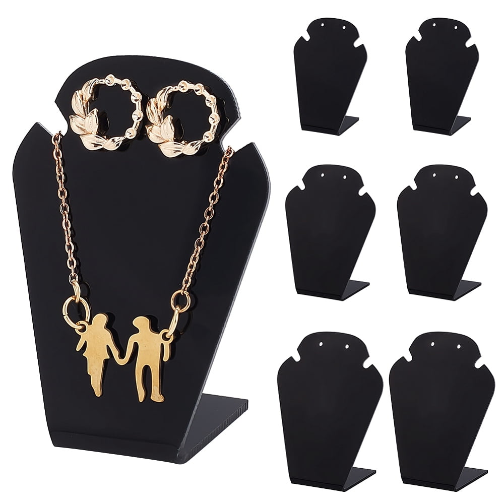 2Set 3Pcs 3 Sizes Acrylic Necklace Displays Stand Set Bust-Shaped ...