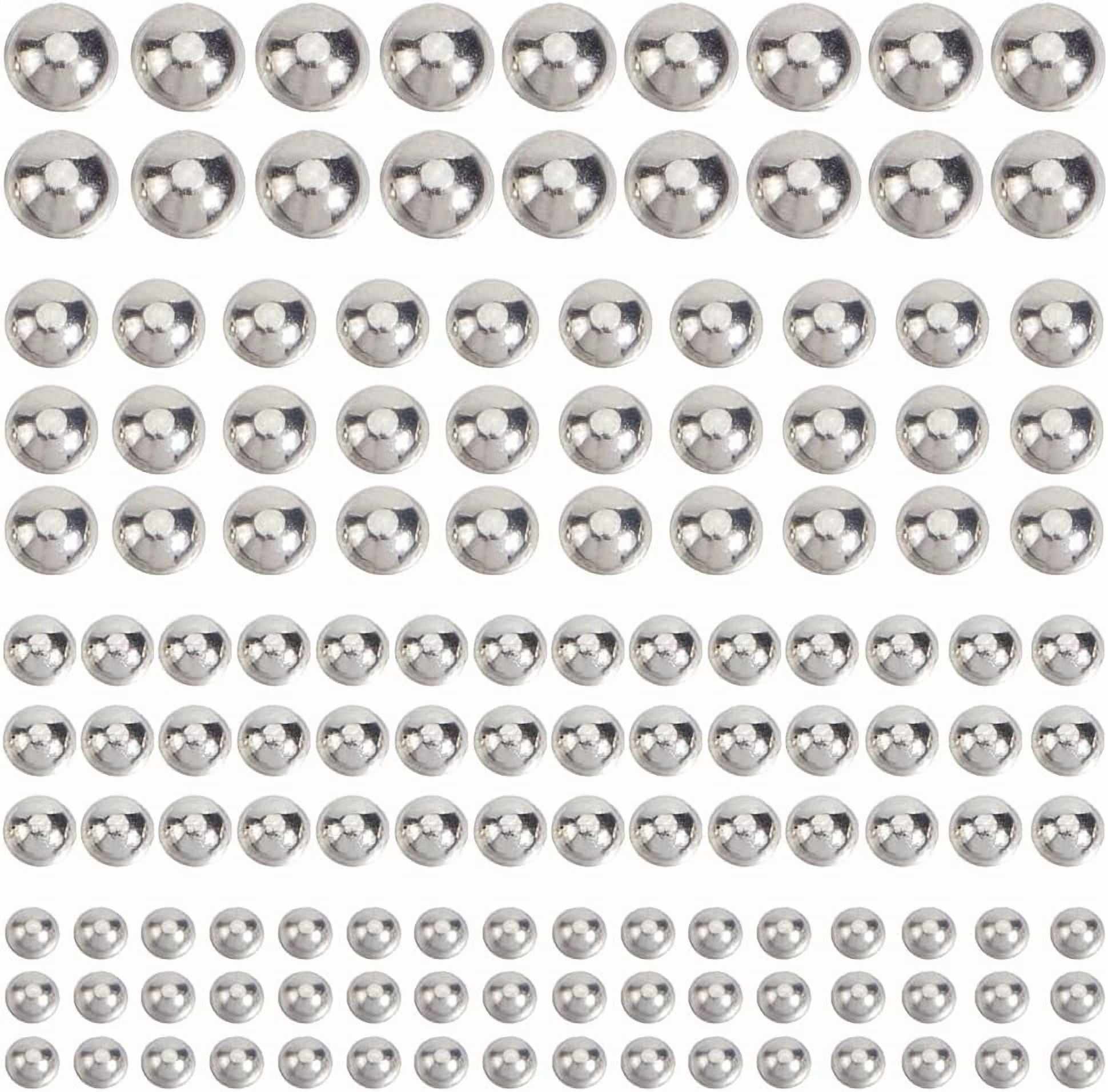 2Set Acrylic Imitation Pearl Stickers Half Round Light Grey 265x95x2 ...