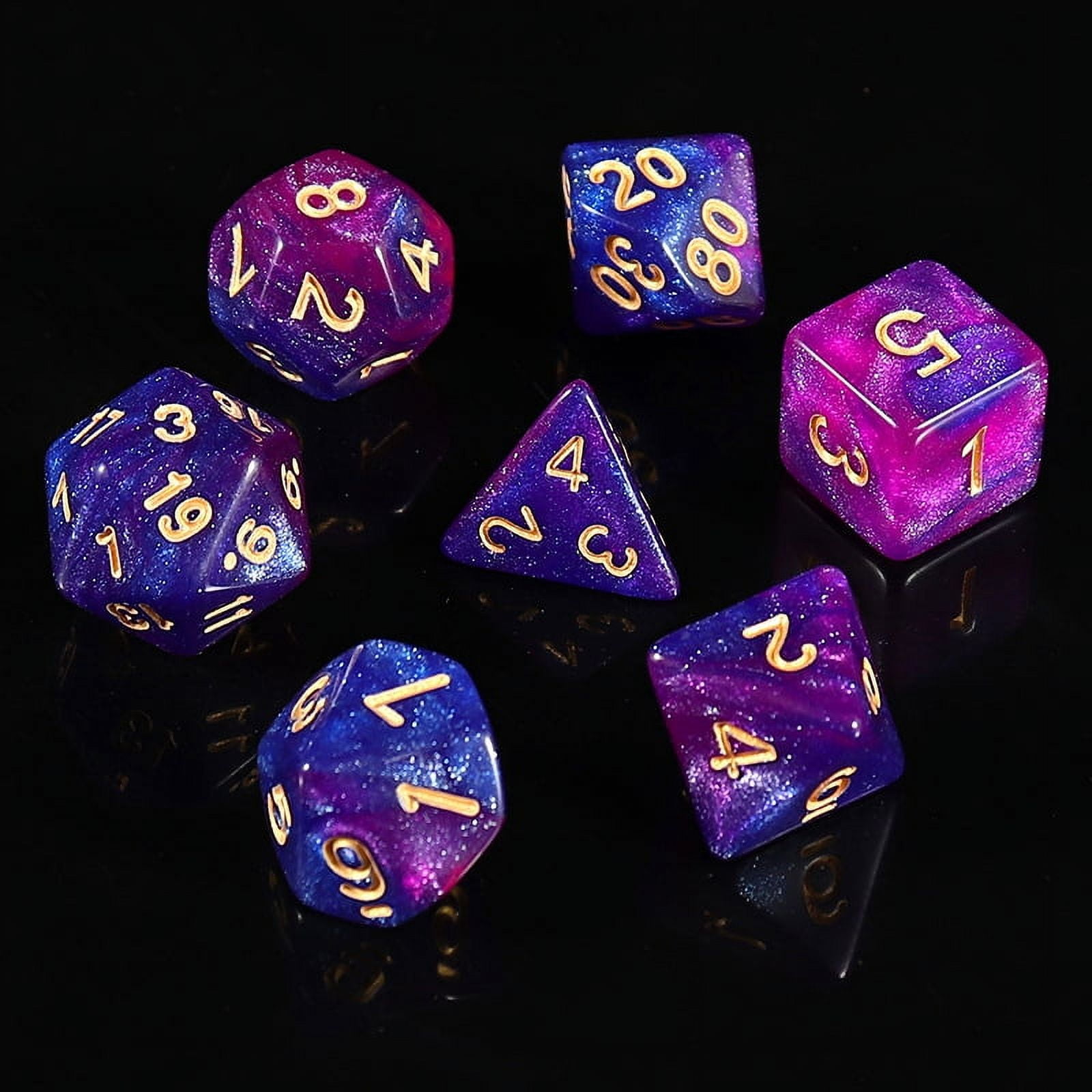 2Set Acrylic Polyhedral Dice Set for Playing Tabletop Games Square ...