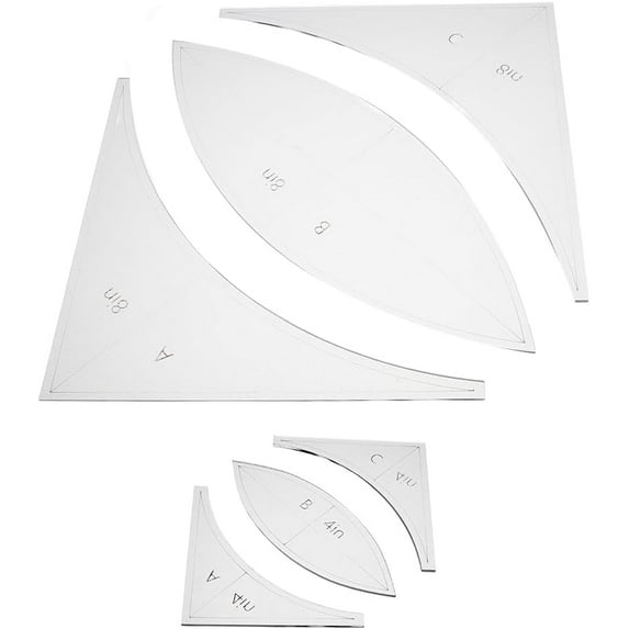 2Set Acrylic Quilt Ruler Set 4/8 Inch Transparent Acrylic Quilting ...