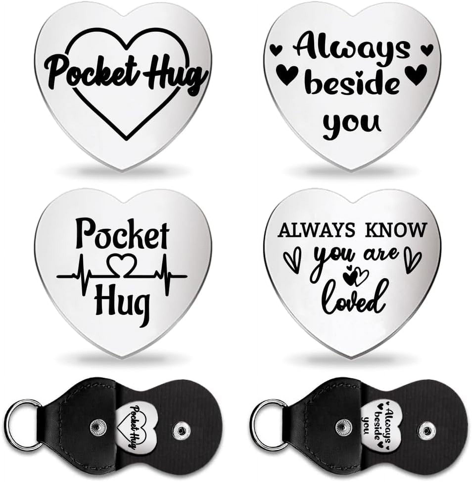 2Set Always Beside You Love Heart Pocket Hug Token Long Distance Gifts ...