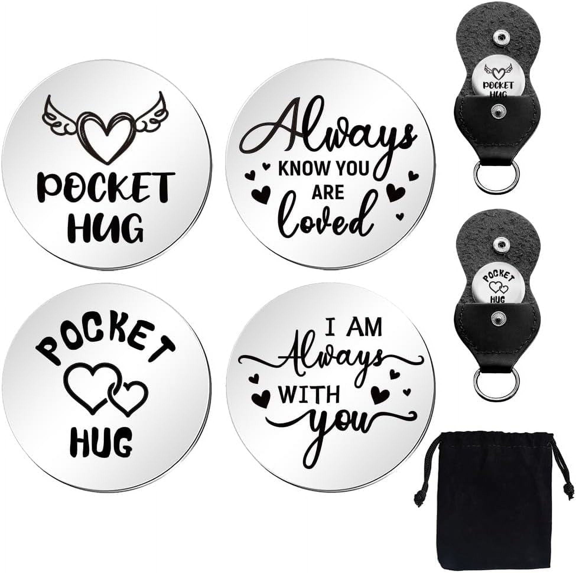2Set Always with You Pocket Hug Token Long Distance Gifts Double Sided ...