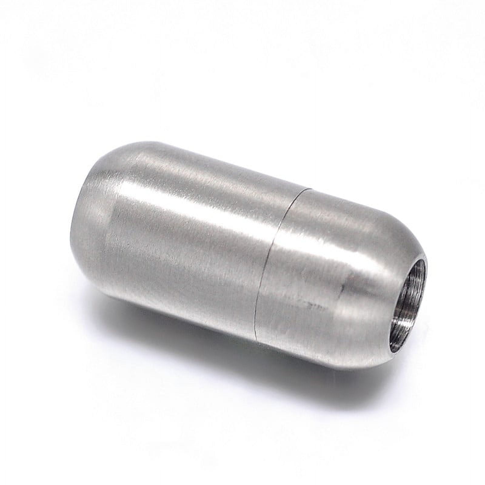 2Set Barrel 304 Stainless Steel Magnetic Clasps with Glue-in Ends Matte ...