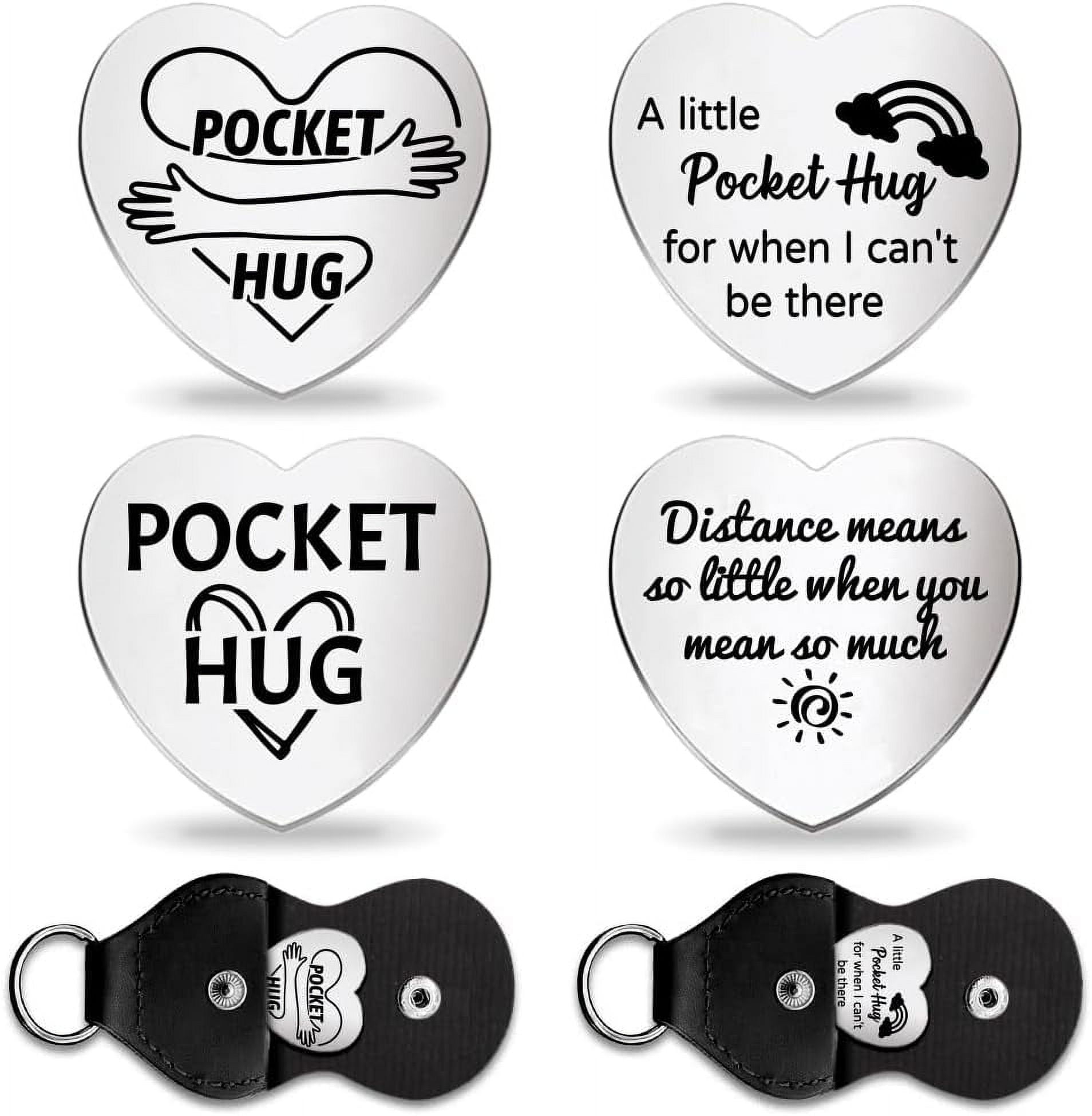 2Set Bid Farewell Love Heart Pocket Hug Token Long Distance Gifts ...