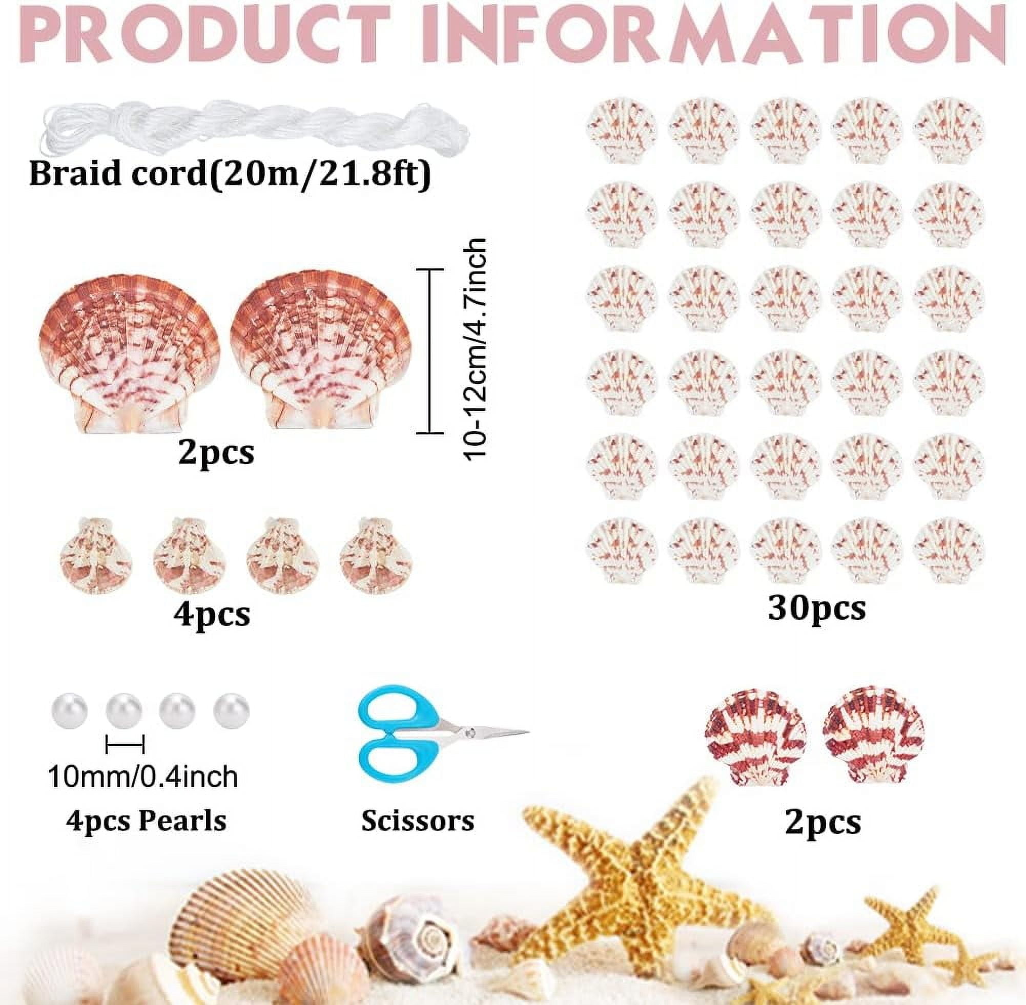 2Set DIY Scallop Wind Chimes Kit Natural Seashell Wind Chimes for ...
