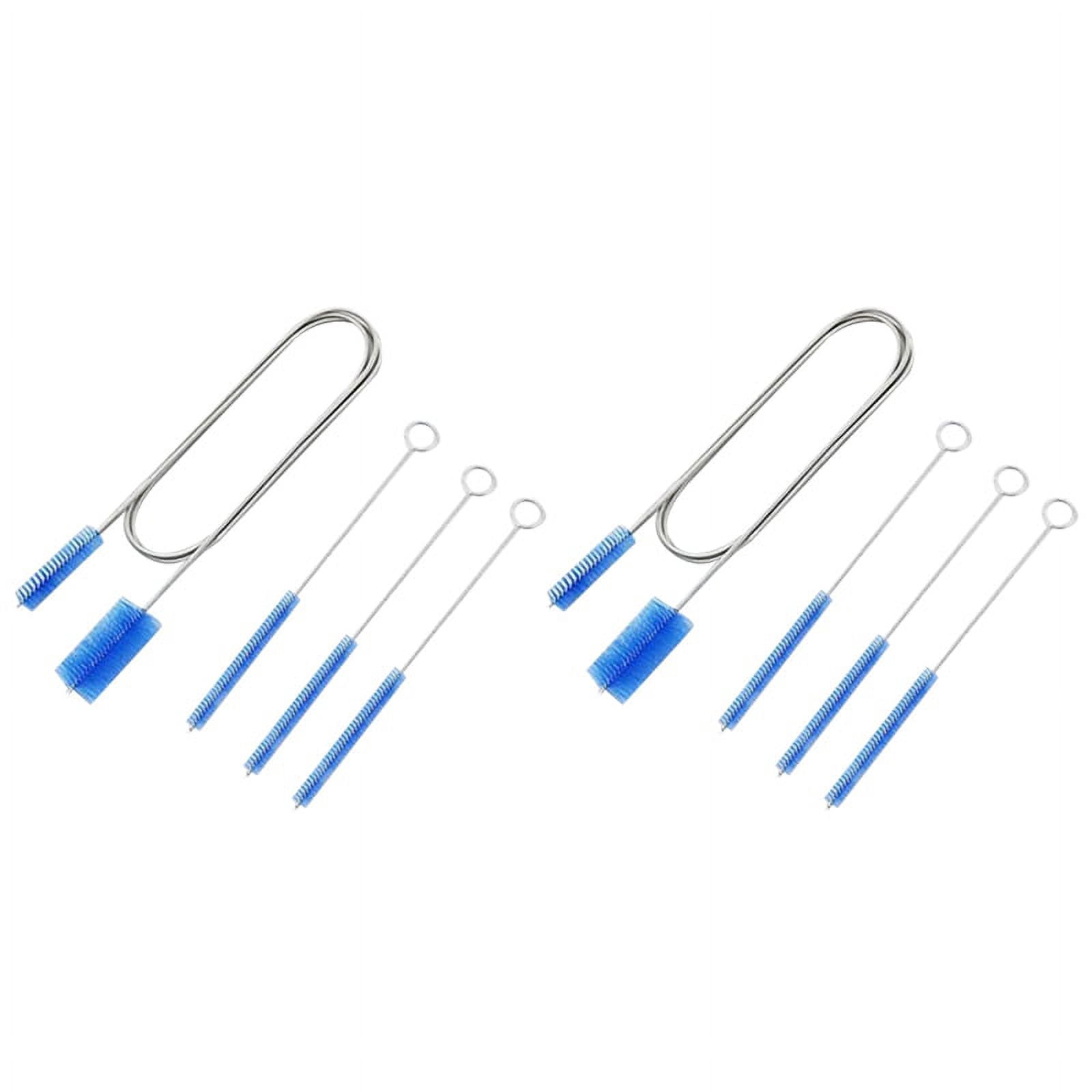 2Set Drain Brush Cleaner Kit-5Ft Long Elastic Double Nylon Brush&3 ...